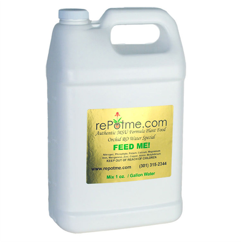 FEED ME! MSU Orchid Fertilizer - RO/Rain/Tap Water - 128 oz (Gallon)